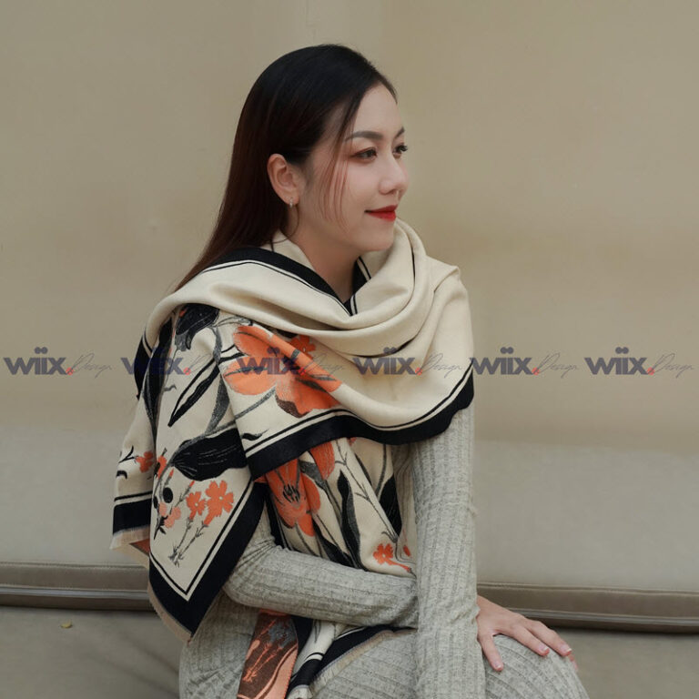Khăn quàng cổ cao cấp len Cashmere cho nữ KQ-WD01